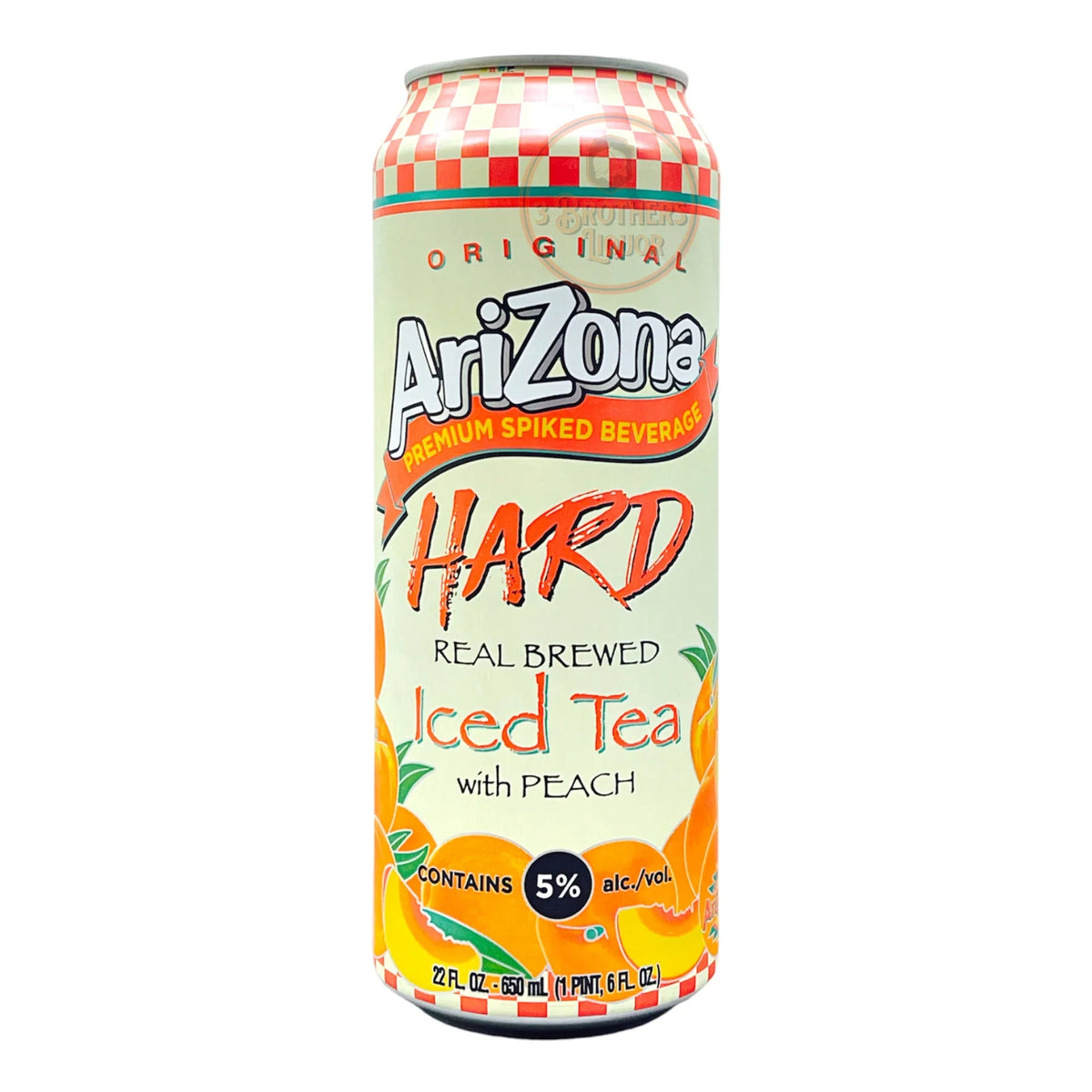 Arizona Spiked Hard Iced Tea With Peach Flavor Vodka Seltzer Can (22oz ...